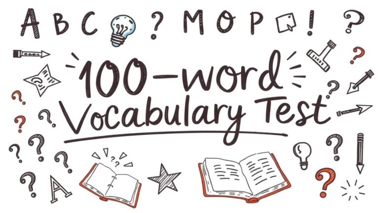100 Word Vocabulary Test (With Free downloadable Pdf)